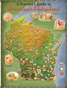 Free Traveler's Guide to America's Dairyland Cheese Tour Map