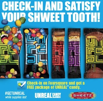 Free Bag of UNREAL Candy at Sheetz stores (Foursquare)