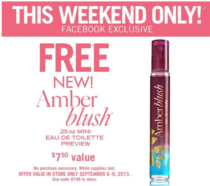 Free Amber Blush Fragrance At Bath & Body Works (09/6-9, In-store)