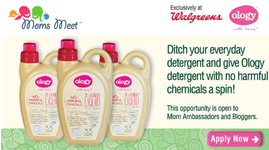 Free Ology Detergent (Apply, Mom Ambassadors)