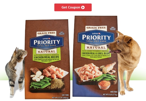 Free Bag of Priority Pet Natural Dog or Cat Food From Safeway (Fb)