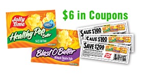 Free Jolly Time Pop Corn Coupon Booklet