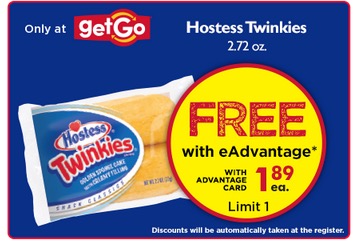 Free Hostess Twinkies at Giant Eagle getGo