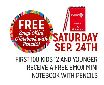 Free Emoji Mini Notebook With Pencils at Kmart (9/24)