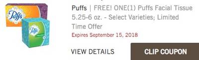 Free Box of Puffs Facial Tissues at Price Chopper
